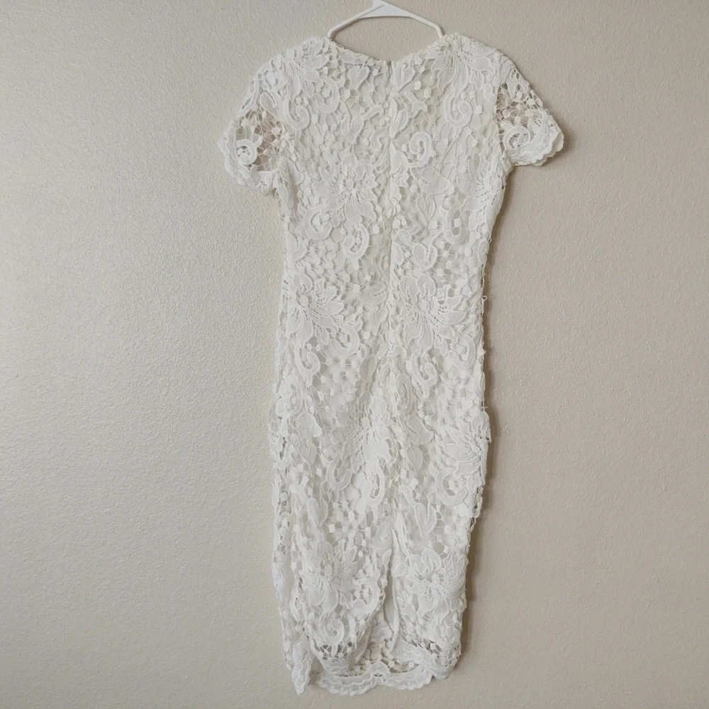 AX Paris | Dresses | Ax Paris Crochet White Midi Dress | Poshmark